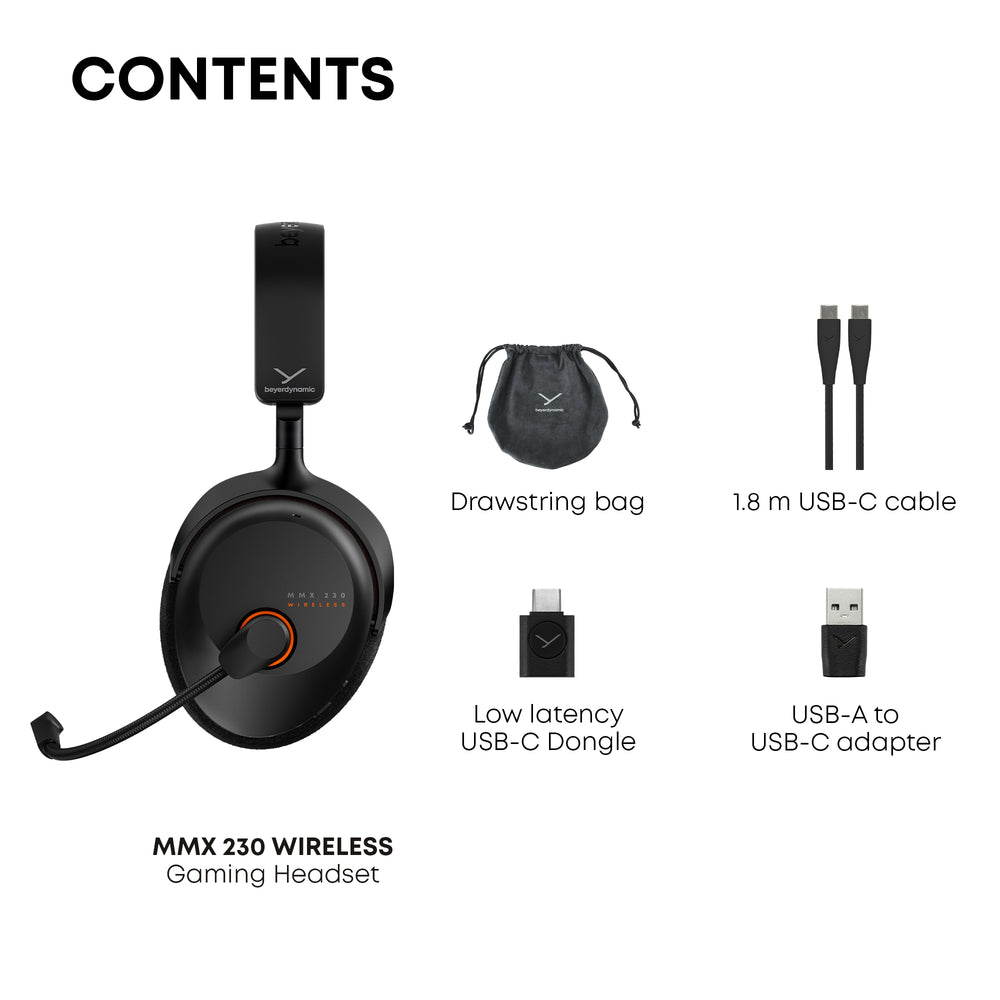 MMX 230 Wireless Multi Platform Low Latency Gaming Headset. Black